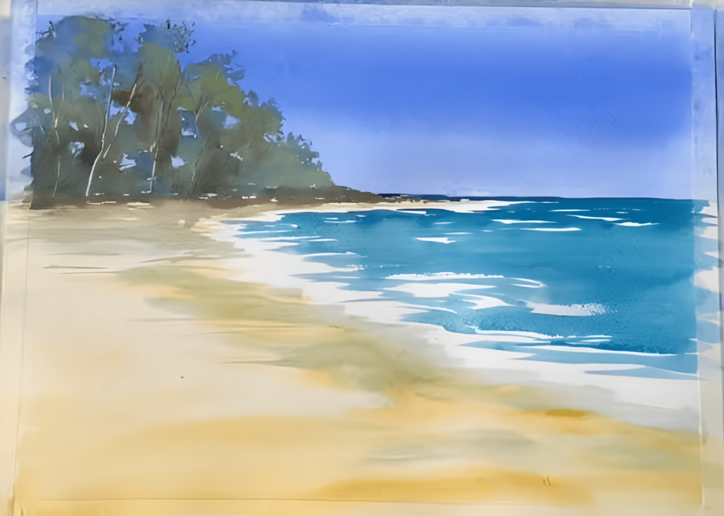 Aquarell Landschaft Meer | 4 Anleitungen | Schritt für Schritt!