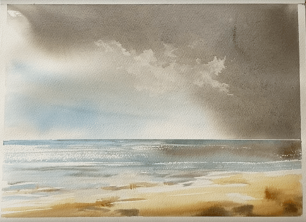 Aquarell Landschaft Meer | 4 Anleitungen | Schritt für Schritt!